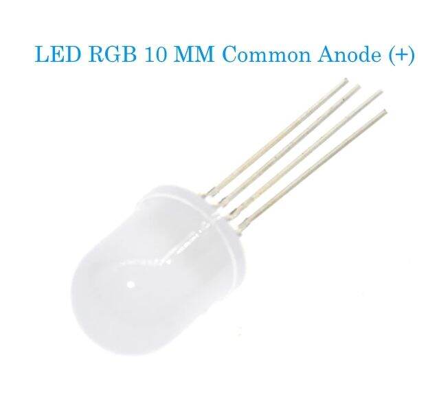 RGB 10mm led Common Anode (ขาร่วมใช้ไฟบวก) | Lazada.co.th