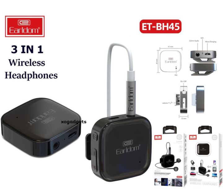 Earldom BH45 Sport Clip on Bluetooth หูฟังบลูทูธ แบบคลิป หูฟังบลูทูธ หู ...