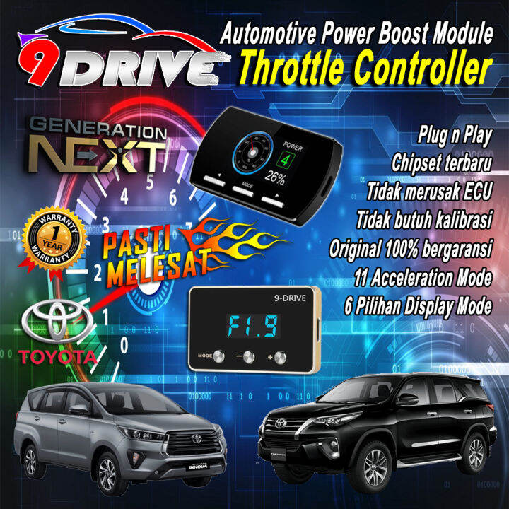 9 DRIVE THROTTLE CONTROLLER PIGGYBACK TOYOTA 852 CONTROL REMAP ECU AVANZA XENIA INNOVA REBORN ...