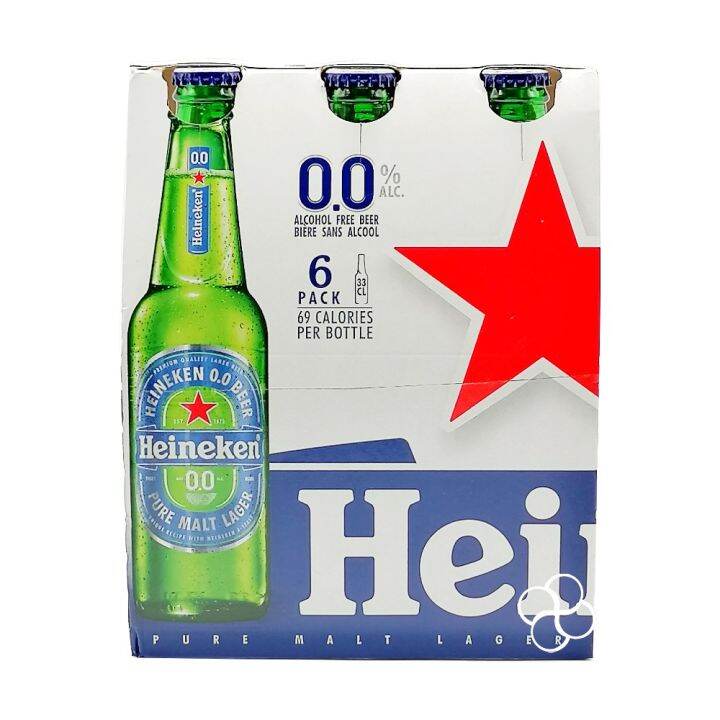Heineken 0.0 Beer Bottle 6 x 330mL | Lazada PH