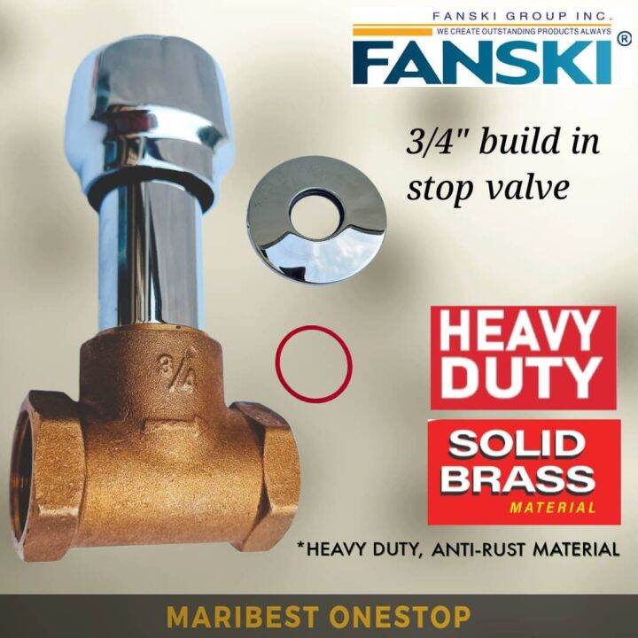 DH201 3/4" X 3/4" Build In Stop Valve With Double Connection Stopcock ...