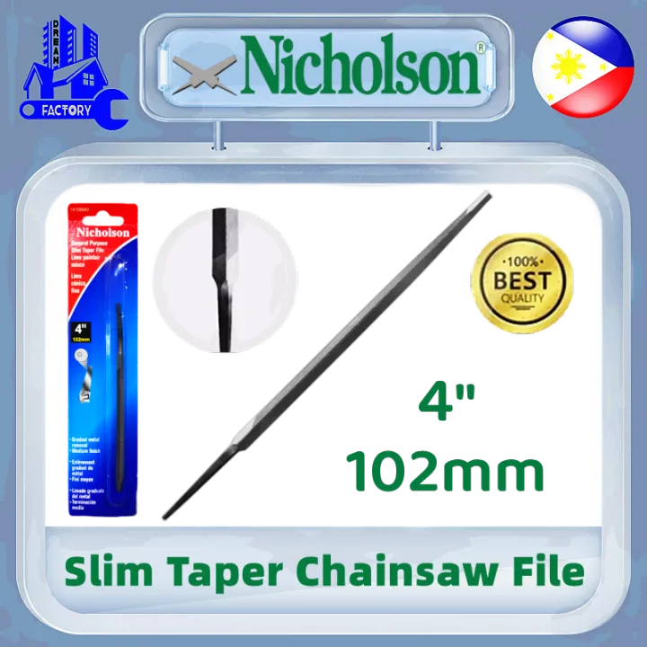 Nicholson Slim Taper Chainsaw File Triangle Shape Kikil 4" Made In USA ...
