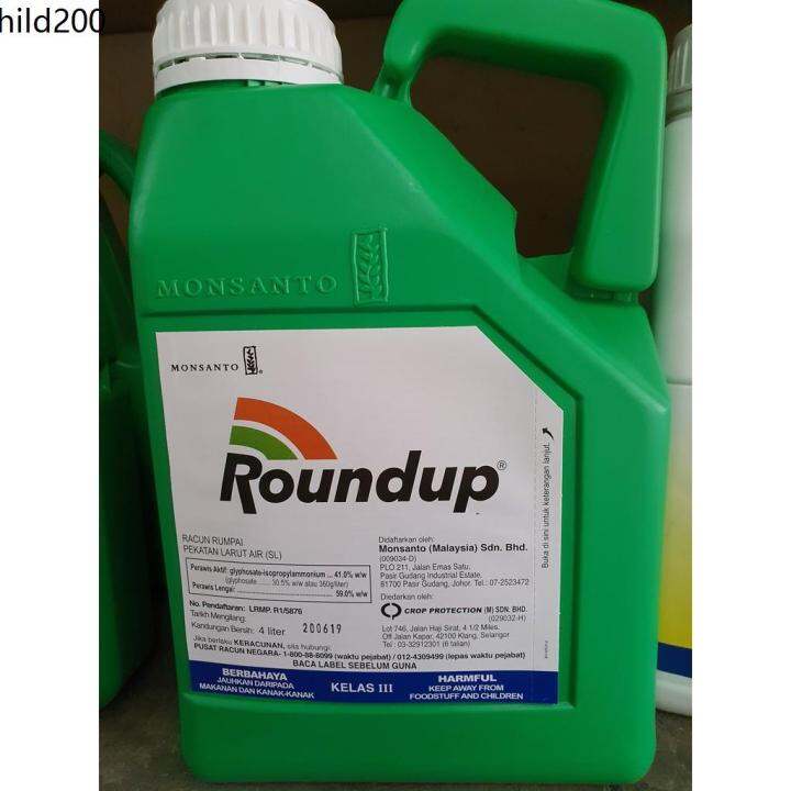 Deworming Roundup Monsanto 4L Glyphosate 41 Weed Killer Racun Rumpai ...