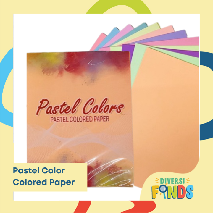 Pastel Colored Papaer - 250 sheets per ream - assorted colors - 70gsm ...