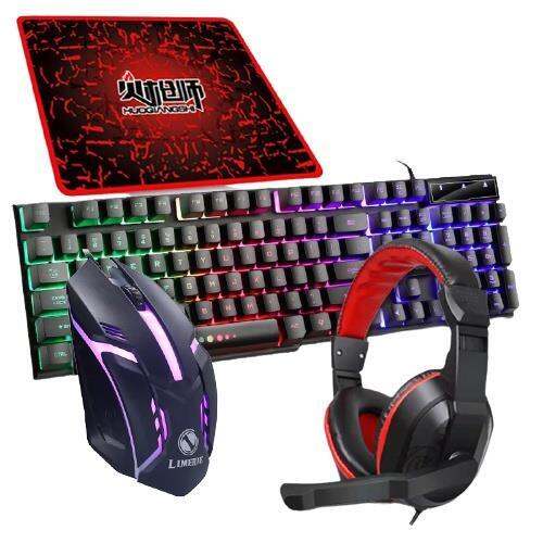 【COD】 4 in 1 Combo 104-Keys Gaming Keyboard set Rainbow Backlight with ...