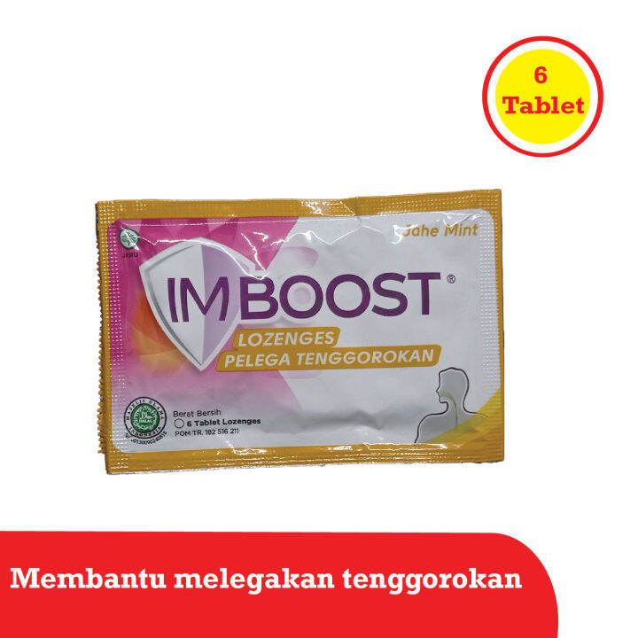 Imboost Lozengers Jahe Mint Tablet 1 sachet isi 6 tablet Pelega ...
