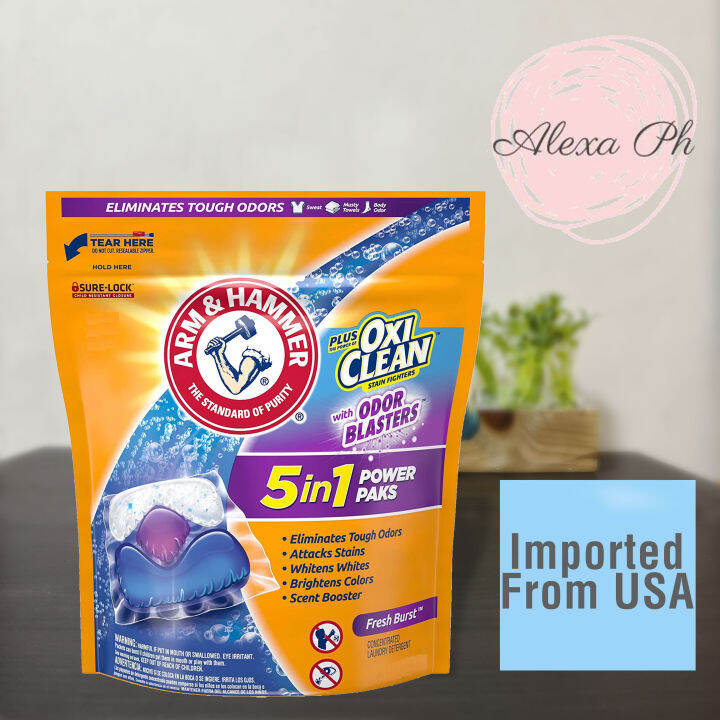 Arm & Hammer, 5 in 1 Power Paks, Oxi Clean Stain Fighters, With Odor ...