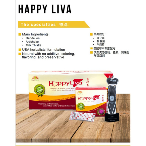 HAPPY LIVA Liver Detox 乐肝果饮 肝脏排毒 3g x 30's | Lazada