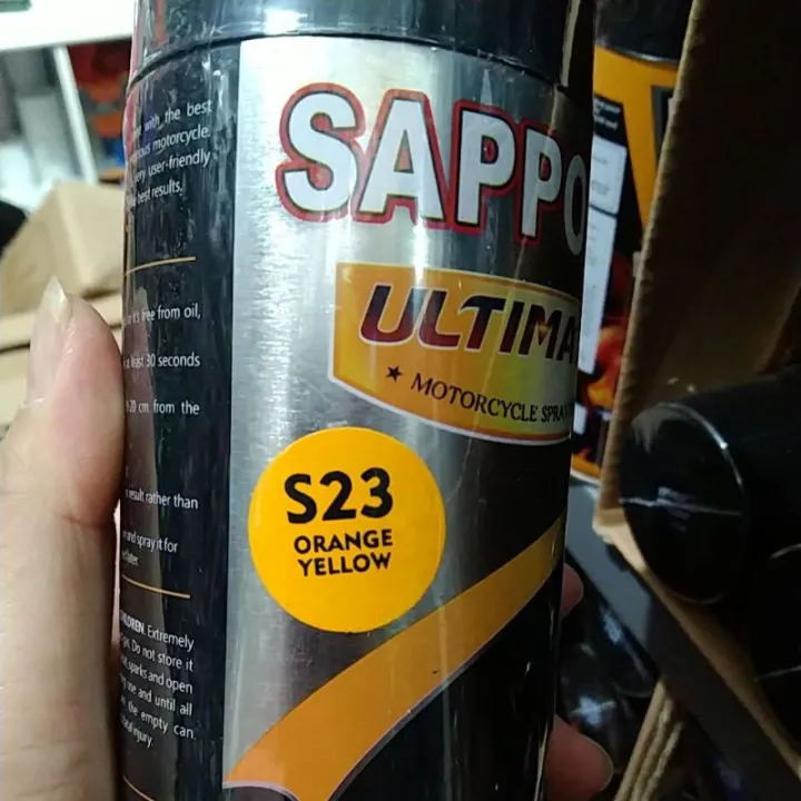 cat spray pilok pilox cat semprot sapporo ultimate S23 orange yellow ...