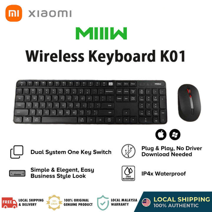Xiaomi Miiiw Wireless Keyboard Set Silent Mouse 104keys Compatible