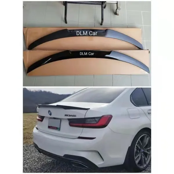 [READY STOCK] BMW 3 Series G20 spoiler M4 style GLOSS BLACK CARBON | Lazada