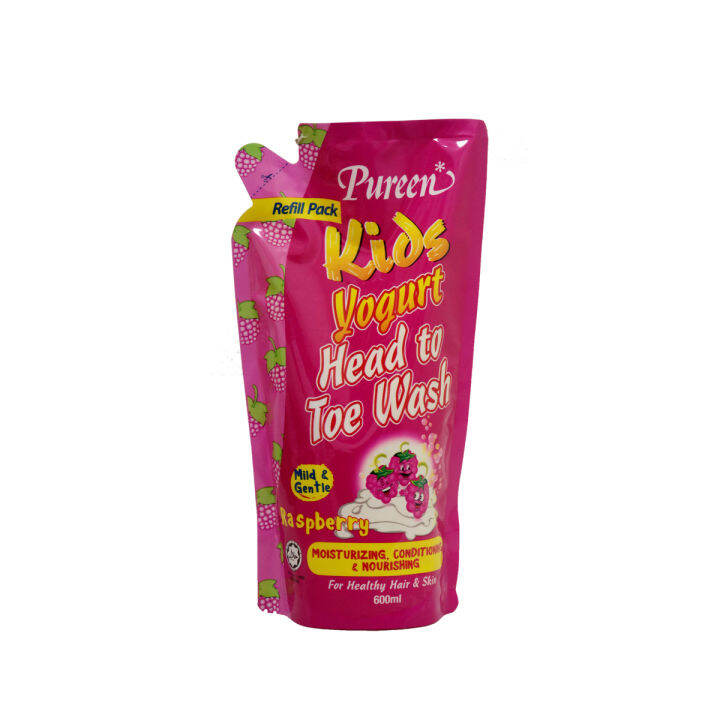 PUREEN KIDS YOGURT HEAD TO TOE WASH (RASPBERRY) 600 ml | Lazada