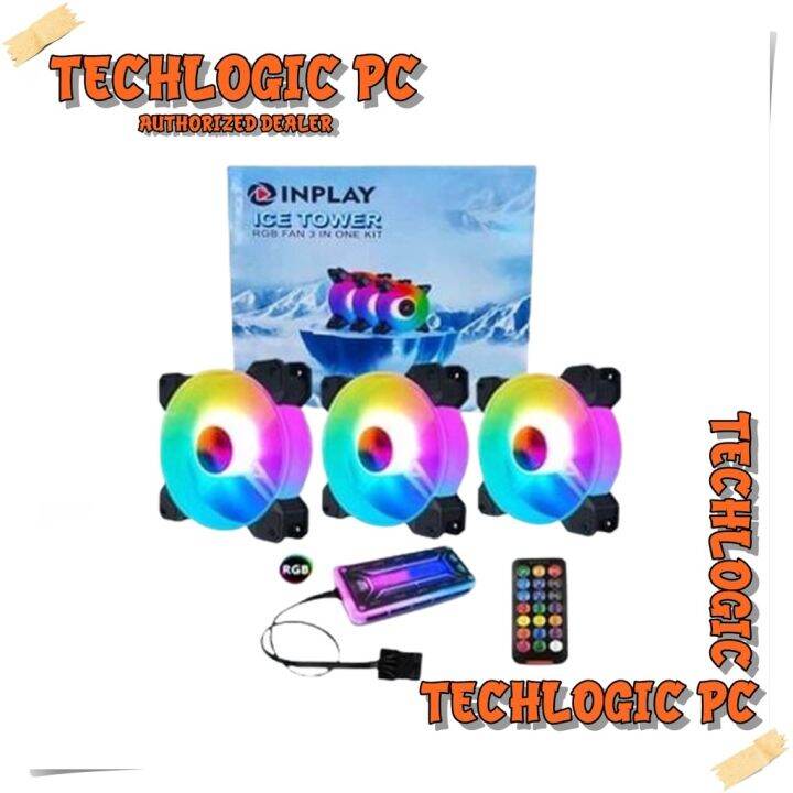 ☆INPLAY ICE TOWER RGB FAN 3 IN ONE KIT 3PCS 12CM Cooling fan RGB ...