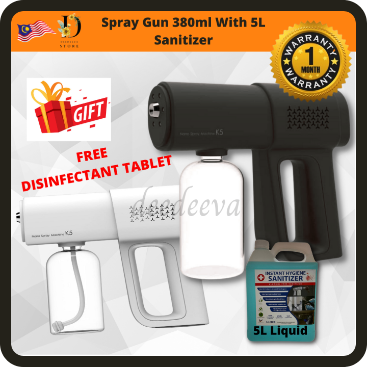Sanitizer Spray Machine Gun Spray K5 380ml Nano Spray Gun Sanitizer ...