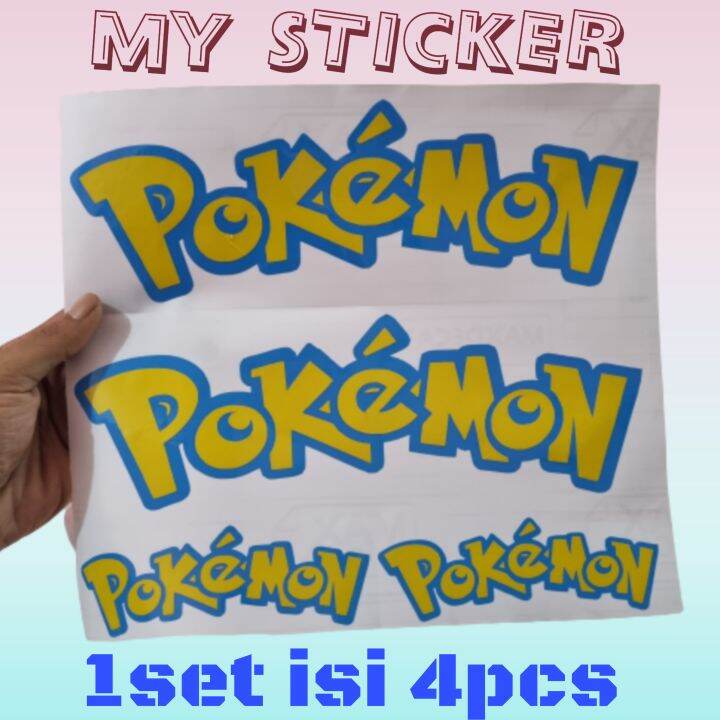 STRIPING SET 4IN1 CUTTING STIKER LOGO POKEMON , sticker variasi motor ...