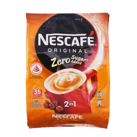 Nescafe 2-in-1 Instant Coffee - Original (Zero Sugar Added) (35 Sticks ...