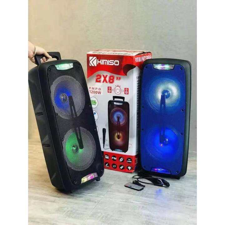 KIMISO QS-220 Bluetooth Speaker With Free Mic Remote Karaoke Portable ...