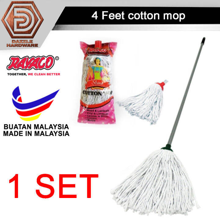 Rayaco cotton mop set mop sekali kayu set mop lantai floor mops good ...