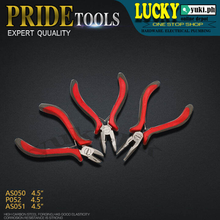 PRIDE AS050 4.5" MINI LONGNOSE / AS051 4.5" MINI CUTTERPLIERS / PO052 4 ...