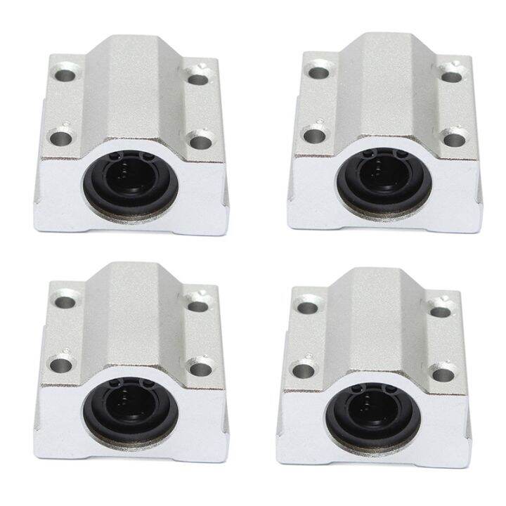 4X SCS10UU 10mm Linear Motion Ball Bearing Slide Bushing Block Silver ...