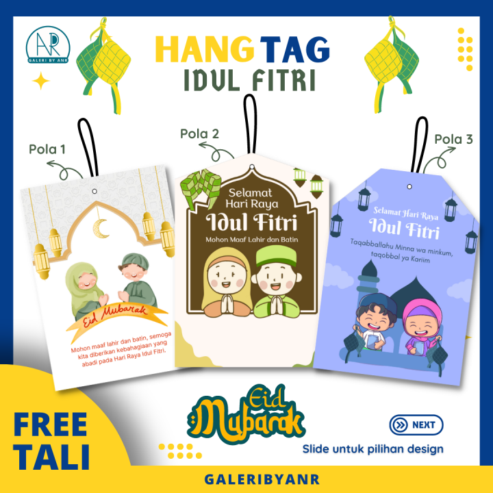 Hangtag Idul Fitri Ramadahan Custom | Hang Tag Lebaran | Kartu ucapan ...