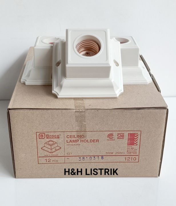 BROCO - Fitting Lampu Segi Broco 1210 Per Dus (isi 12 pcs) Broco 1210 ...