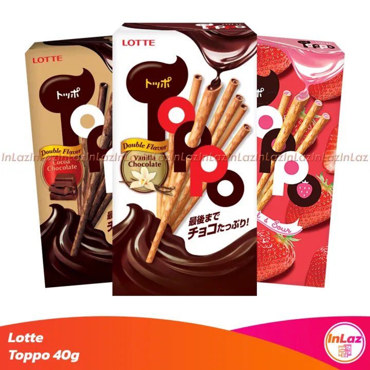 Lotte Toppo Chocolate Biscuit 40g | Lazada