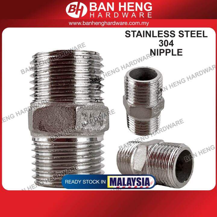 [PART 2] Stainless Steel SS304 Fitting - NIPPLE | Lazada