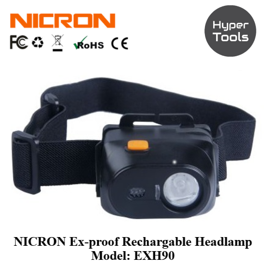NICRON Explosion Proof Rechargeable Headlamp (Model: EXH90) | Lazada