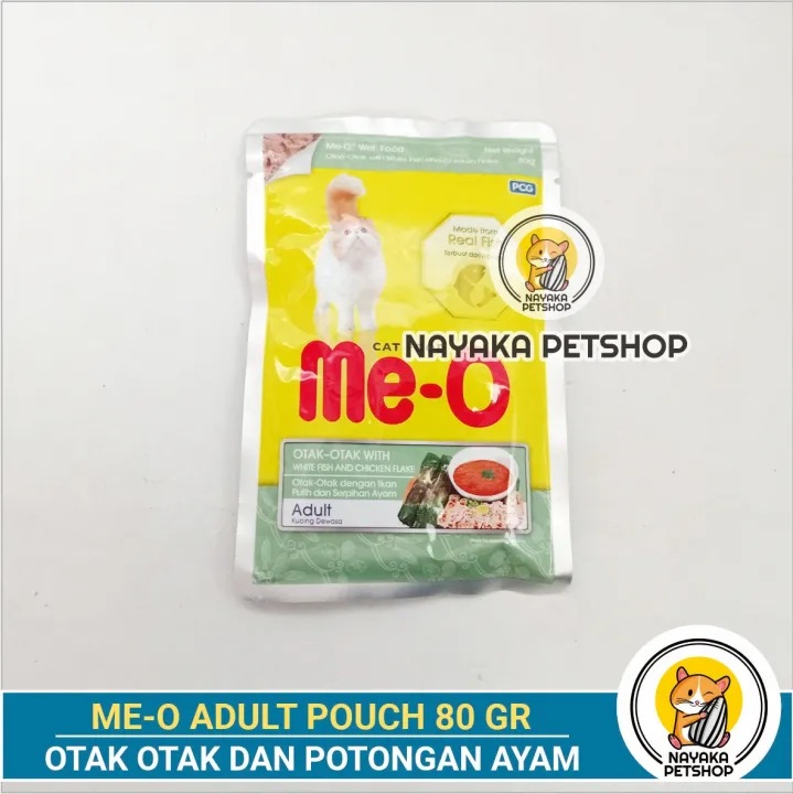 Meo Pouch 80 gr Otak Otak White Fish Chicken Flake Makanan Basah Adult ...