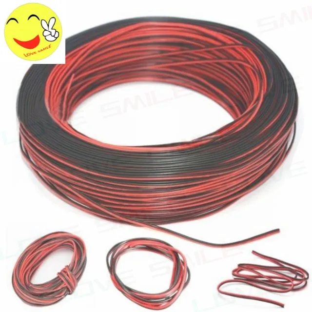 1 METER CAR MOTORCYCLE DOUBLE WIRE RED AND BLACK | Lazada PH