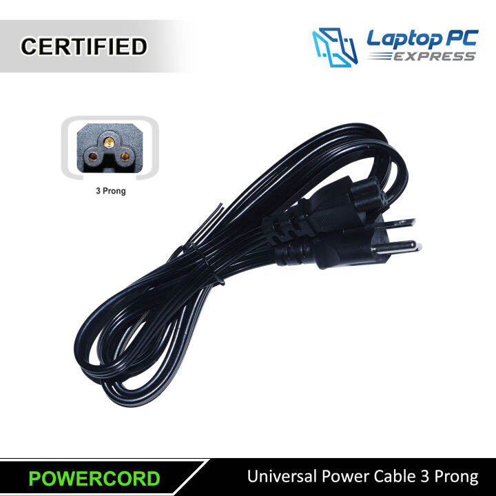 Power cord cable for Laptop notebook charger ac adapter Universal 3 Prong 3 pin heavy duty type ...