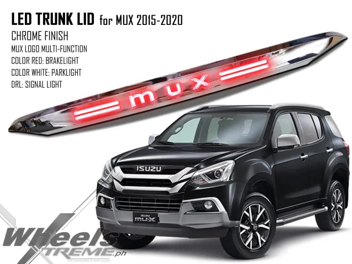 Isuzu Mux 2014-2021 CHROME REAR BUMPER LED TRUNK LID / REAR LIGHT COVER TRUNKLID( mux ...