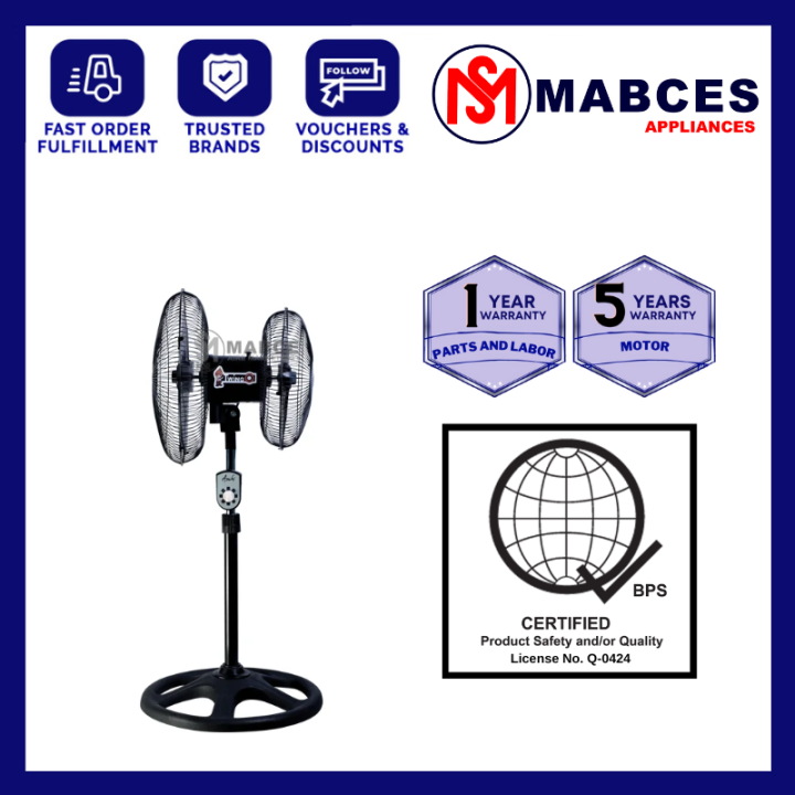 Asahi Twingo Double Head Stand Fan TW-6020 | Lazada PH