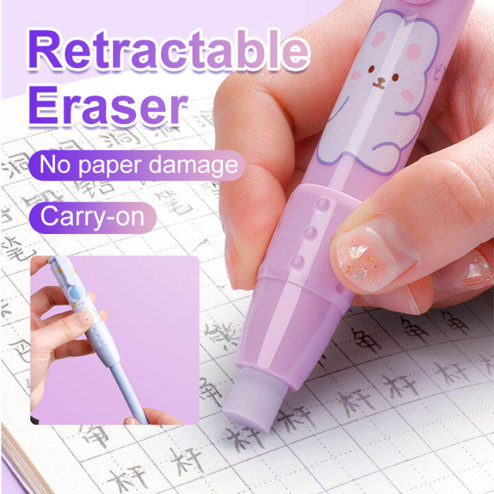 Retractable Eraser Pen Kids Art Writing Erasers Pen Office Correction ...