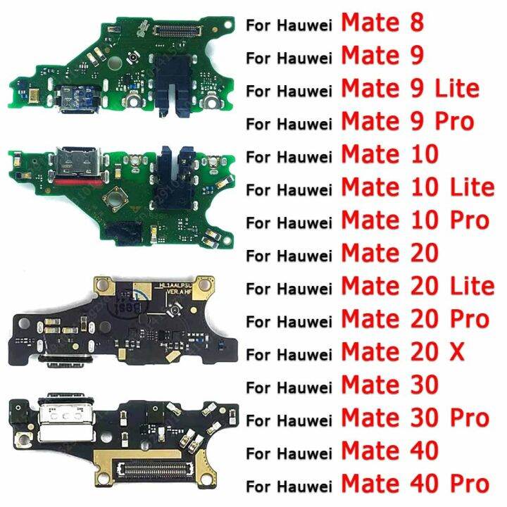 แถบริบบิ้นสำหรับ Huawei Mate 8 9 10 Lite 20 30 40 Pro ชิ้นส่วนอะไหล่สำหรับชาร์จพอร์ตบอร์ดซ่อม ...