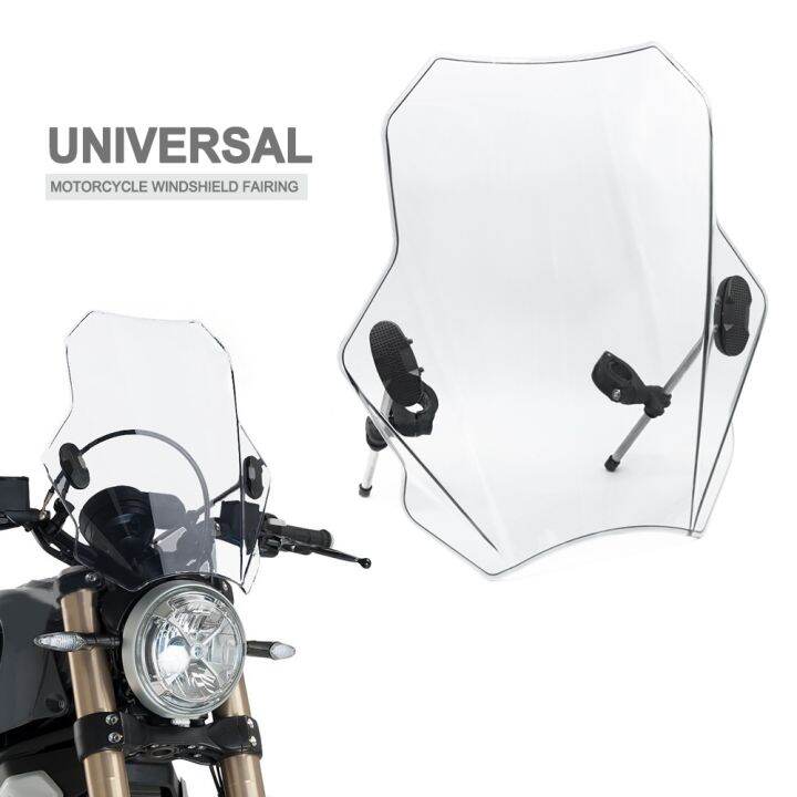 Universal Motorcycle Windscreen Windshield Covers Screen Smoke Lens ...