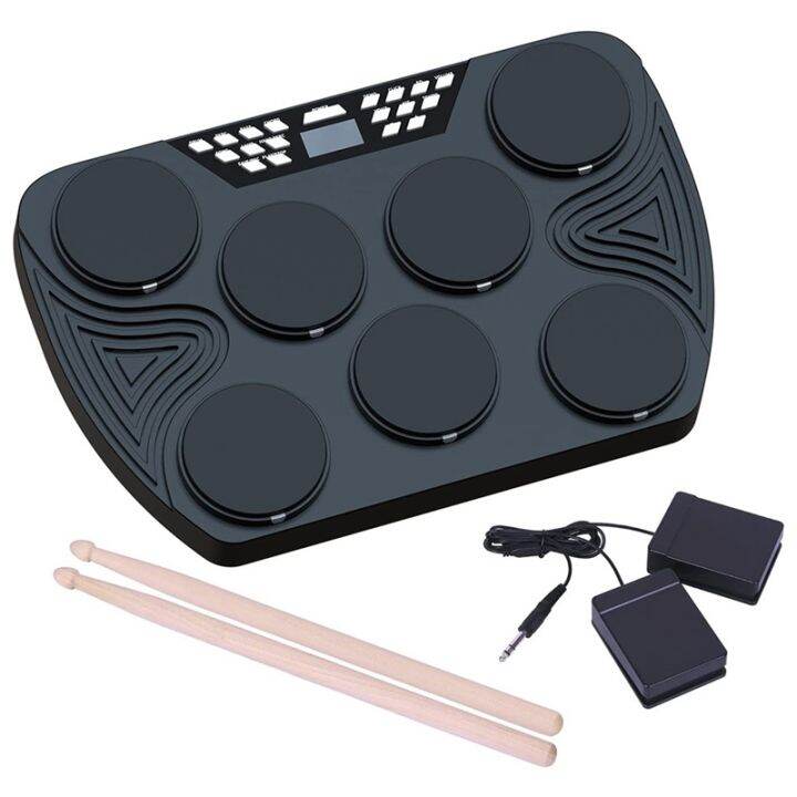 Electronic Drum Compact Size USB Foldable Silicon Drums Set Digital ...