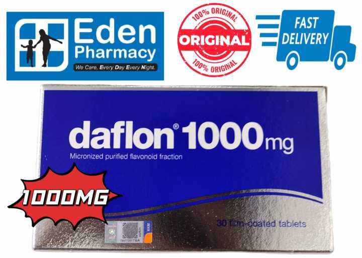 Daflon Micronized Purified Flavonoid Fraction 1000 MG | Lazada