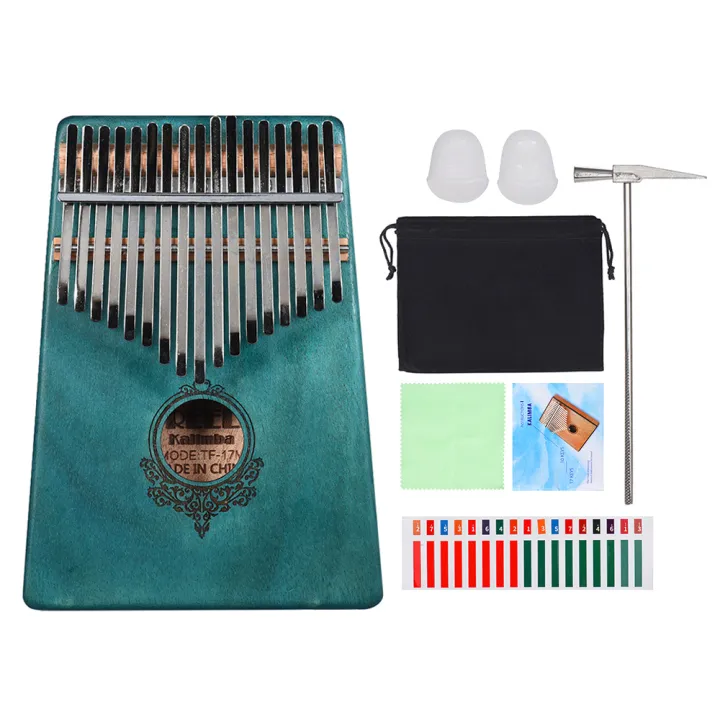17-key Kalimba Portable Thumb Piano Mbira Mahogany Wood with Carry Bag ...