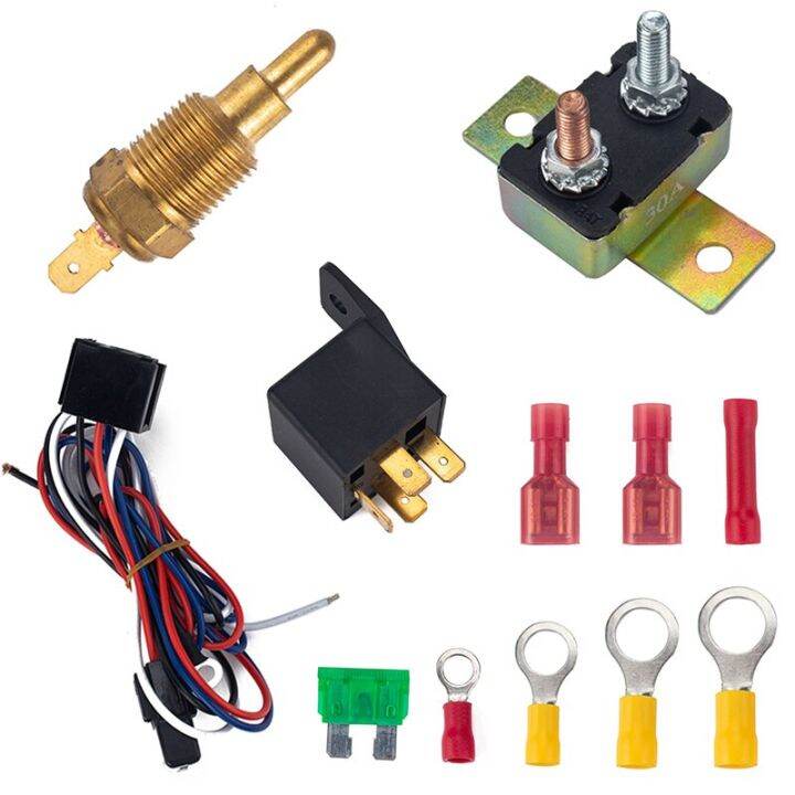 Electric Car Motor Cooling Fan Thermostat Temperature Relay Switch ...
