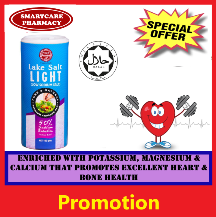 Fine Foods Lake Salt Light (Low Sodium Salt) (100g) - 50% SODIUM ...