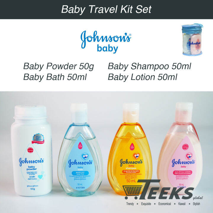 Johnson's Baby Travel Bathing Kits Set 4-in-1 | Lazada