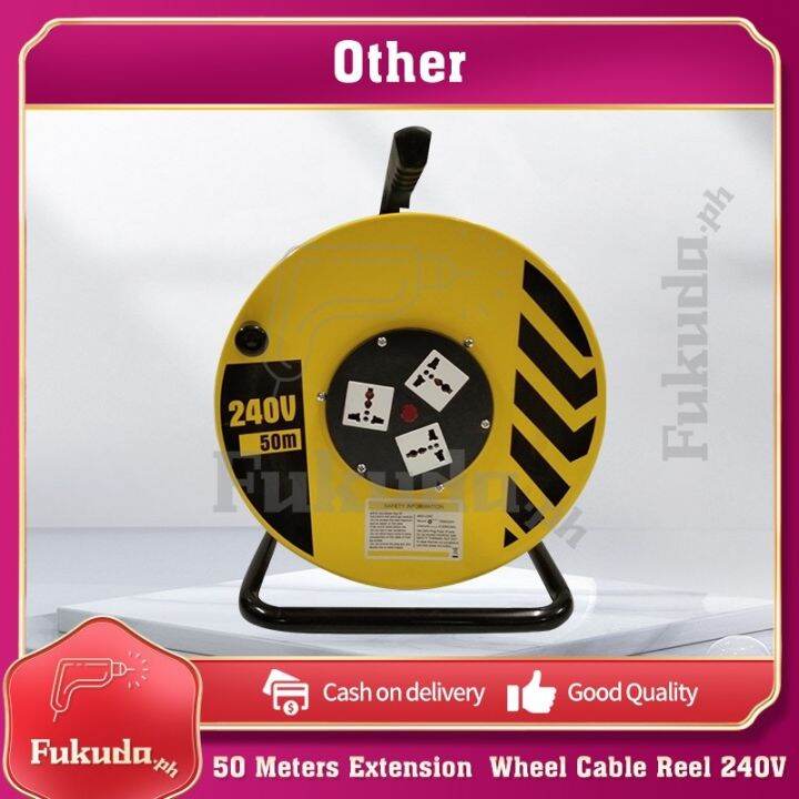 50 meters Extension Wheel Cable Reel 240V FUKUDA.PH | Lazada PH