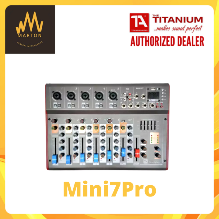 Titanium Audio TA Mini 7 Pro Mixer 7 Channel Professional Mixing ...