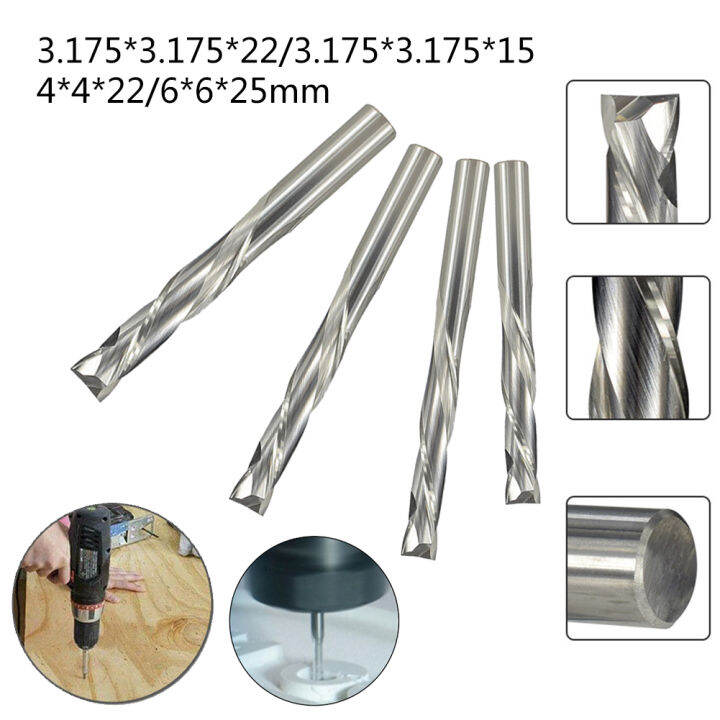 Toolstar Solid Carbide 2 Flute Spiral Router Bit End Mill Up Cut For ...