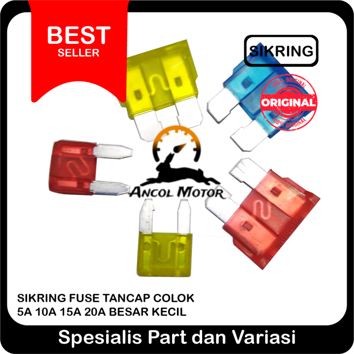 Sikring Sekring Fuse Tancap Colok 5a 10a 15a 20a Besar Kecil | Lazada ...