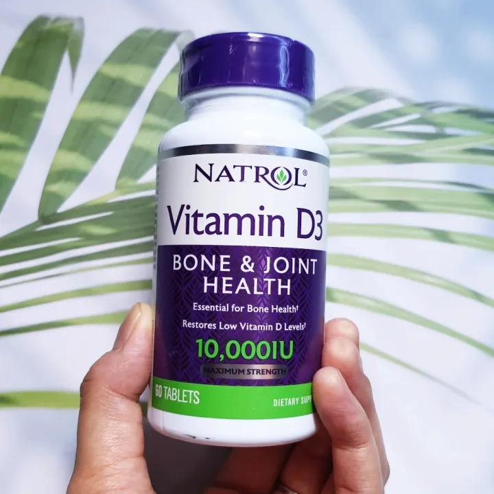 วิตามินดี3 Vitamin D3 Bone & Joint Health Maximum Strength 10,000 IU 60 ...