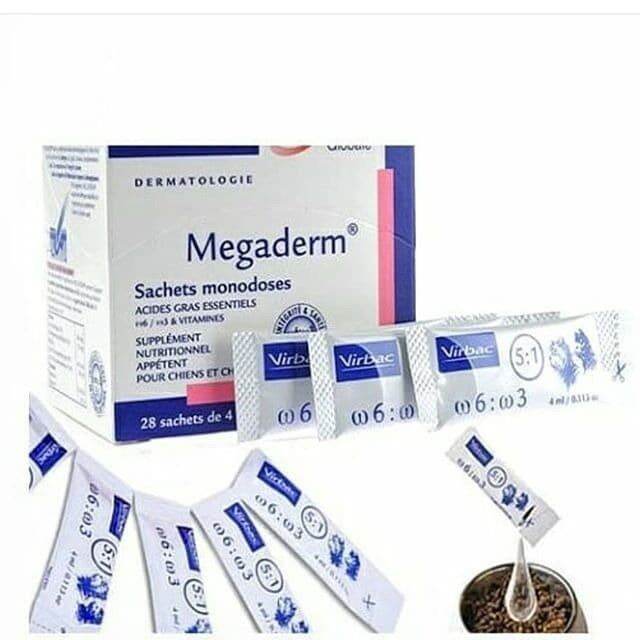 Virbac Megaderm 4ML 8ML Vitamin Bulu Kulit Kucing Anjing 4 8 ML ...