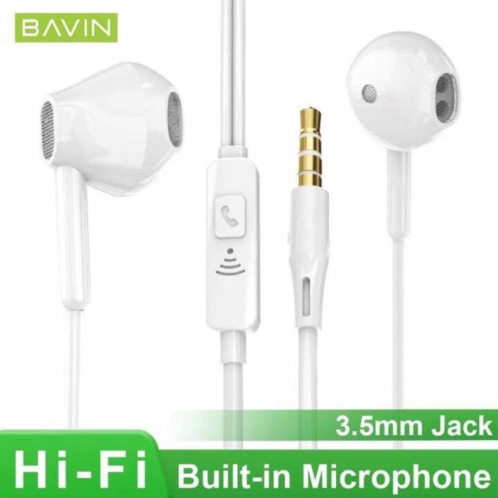 BAVIN HX855 Heavy Bass HiFi Sound Quality Wired Earphone 3.5mm Jack ...